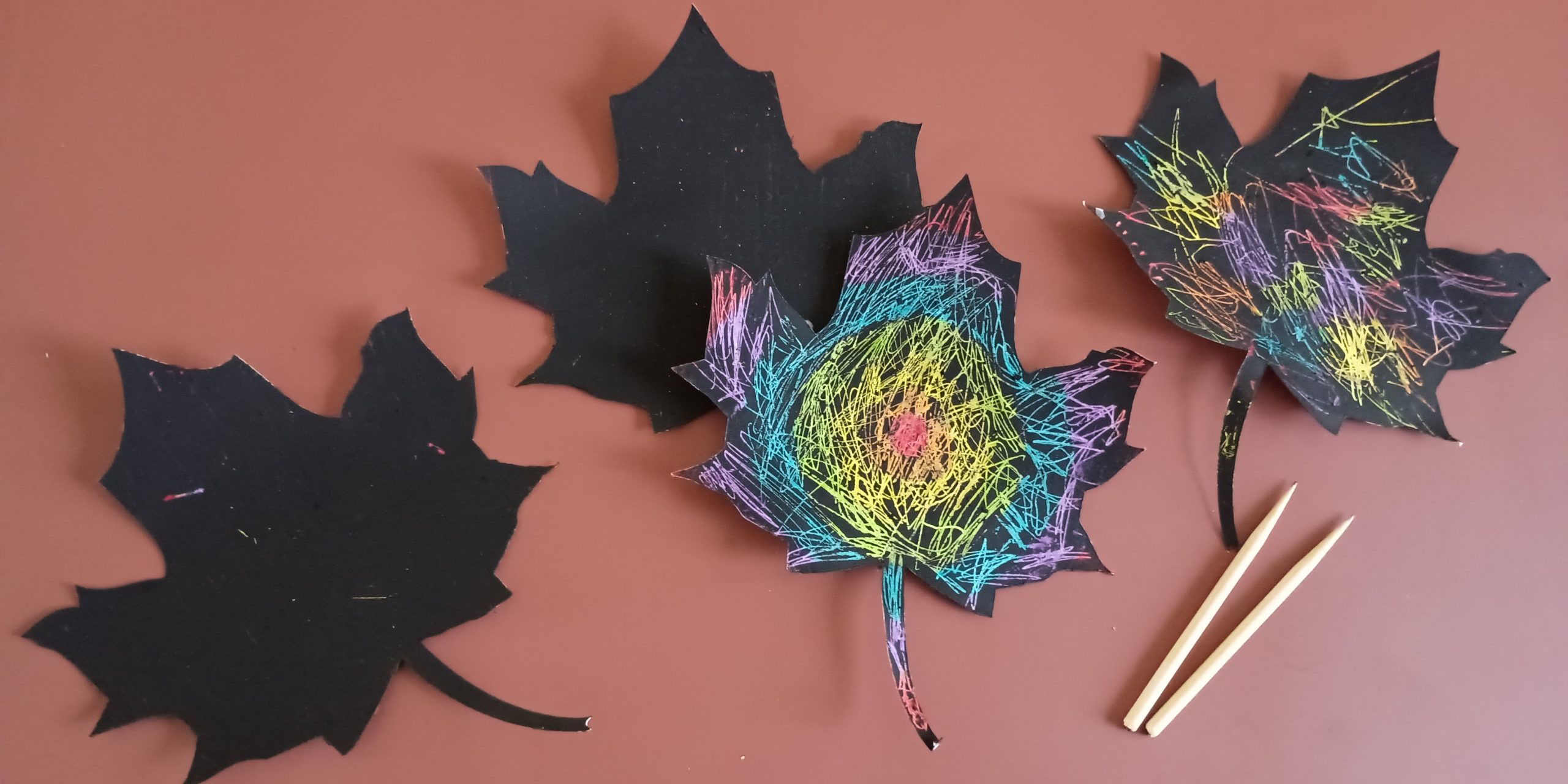 DIY Scratch Art Paper: A Simple Fall Craft - C&S